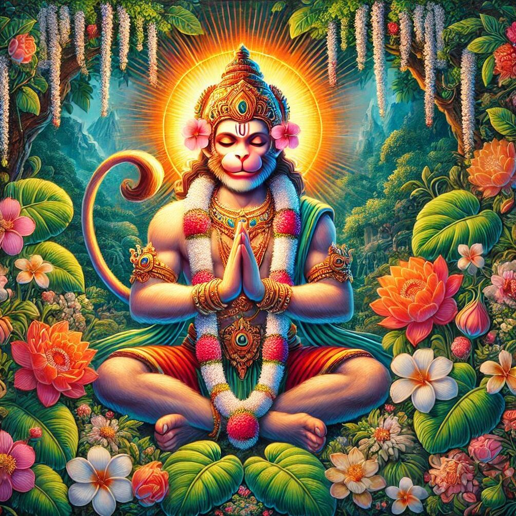 🙏🏽 Divine Strength: A Modern Portrait of Hanumanji 🌟