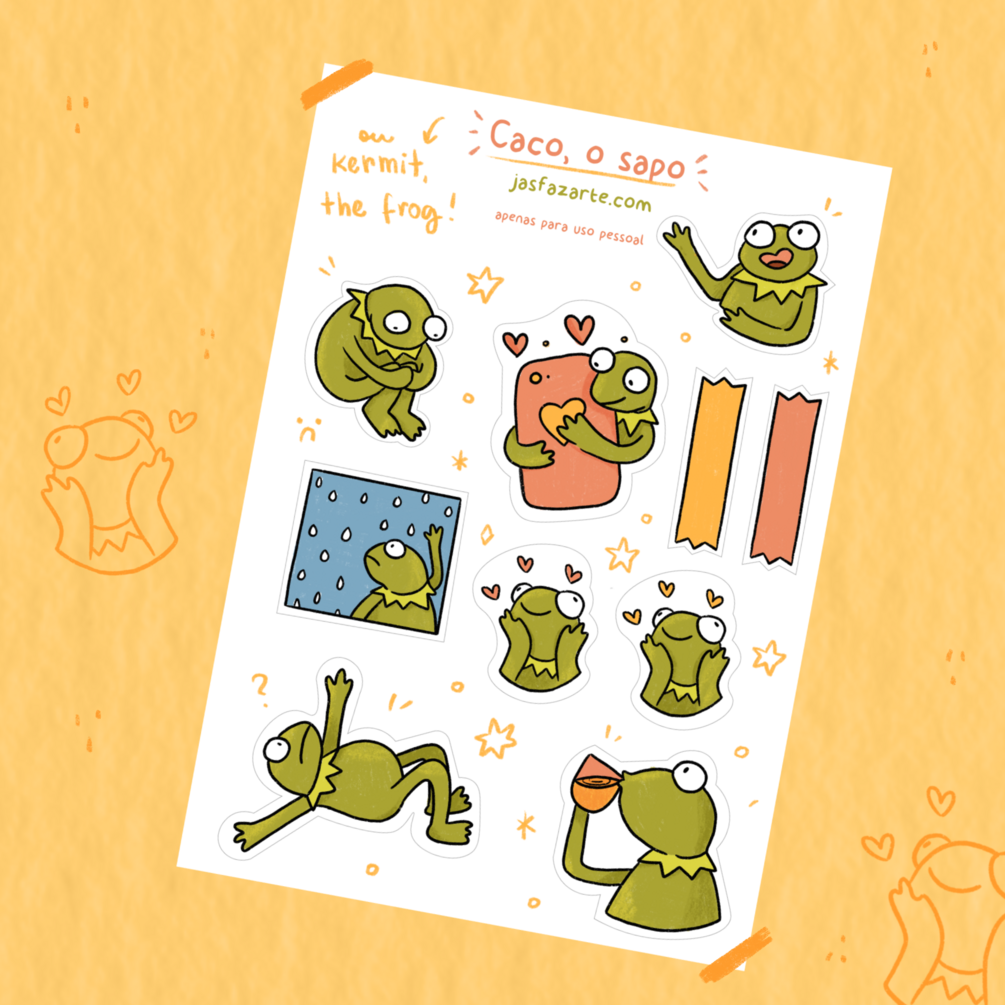 Kermit stickers printable