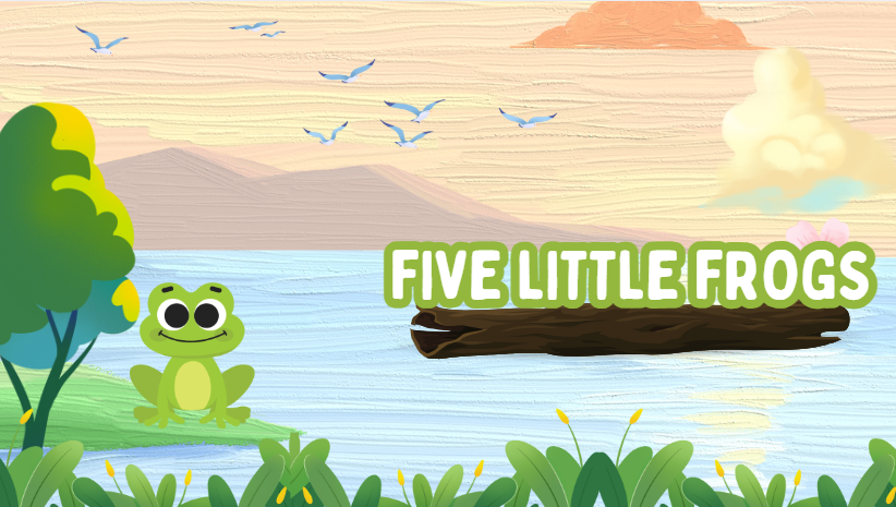 5 Little Frogs Kids Reading Book