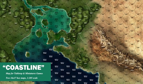 "Coastline" - Map for Tabletop Games