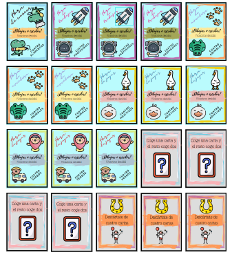 TARJETAS CON VOCABULARIO (A-Z) (sustantivos, adjetivos y verbos)