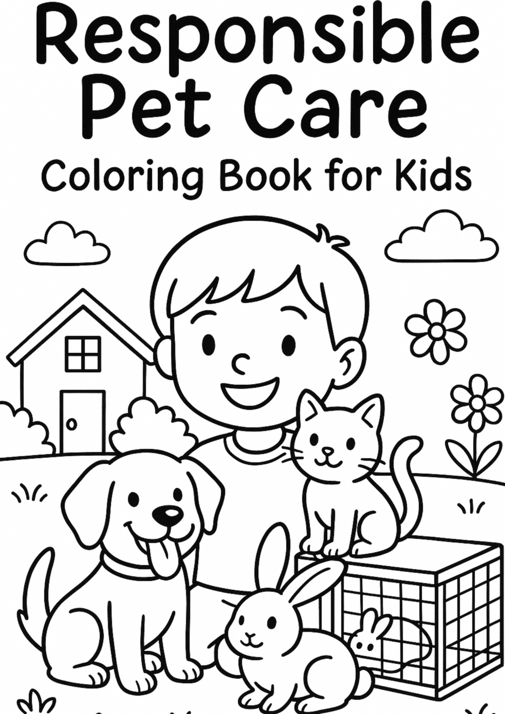 Responsible Pet Care Coloring Book for Kids