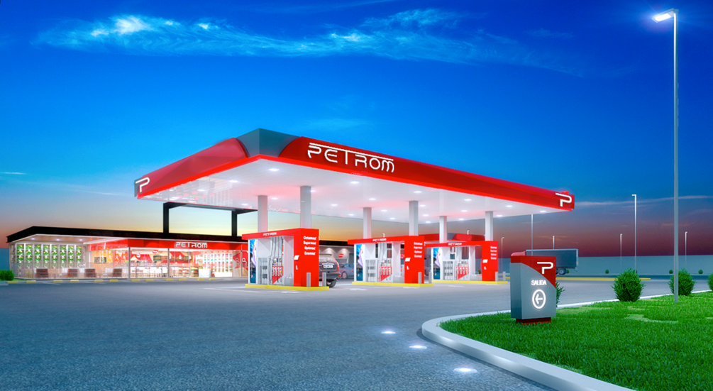 mockup premium gas station