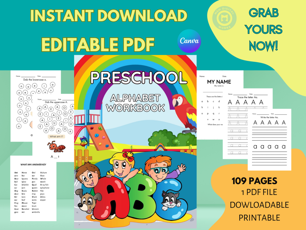 Preschool Alphabet Workbook