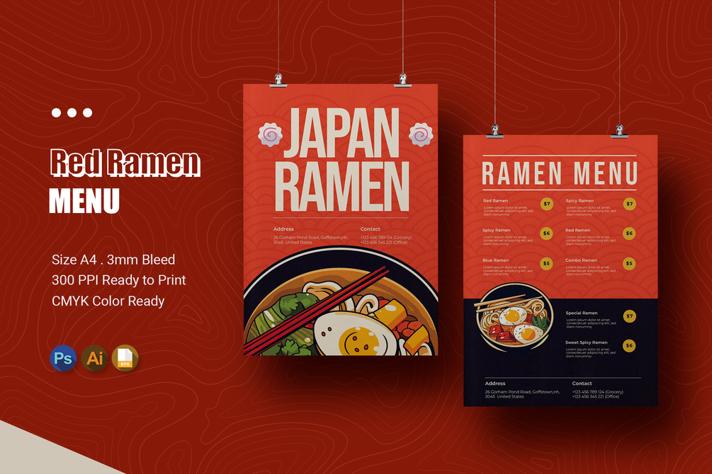 Red Ramen Menu