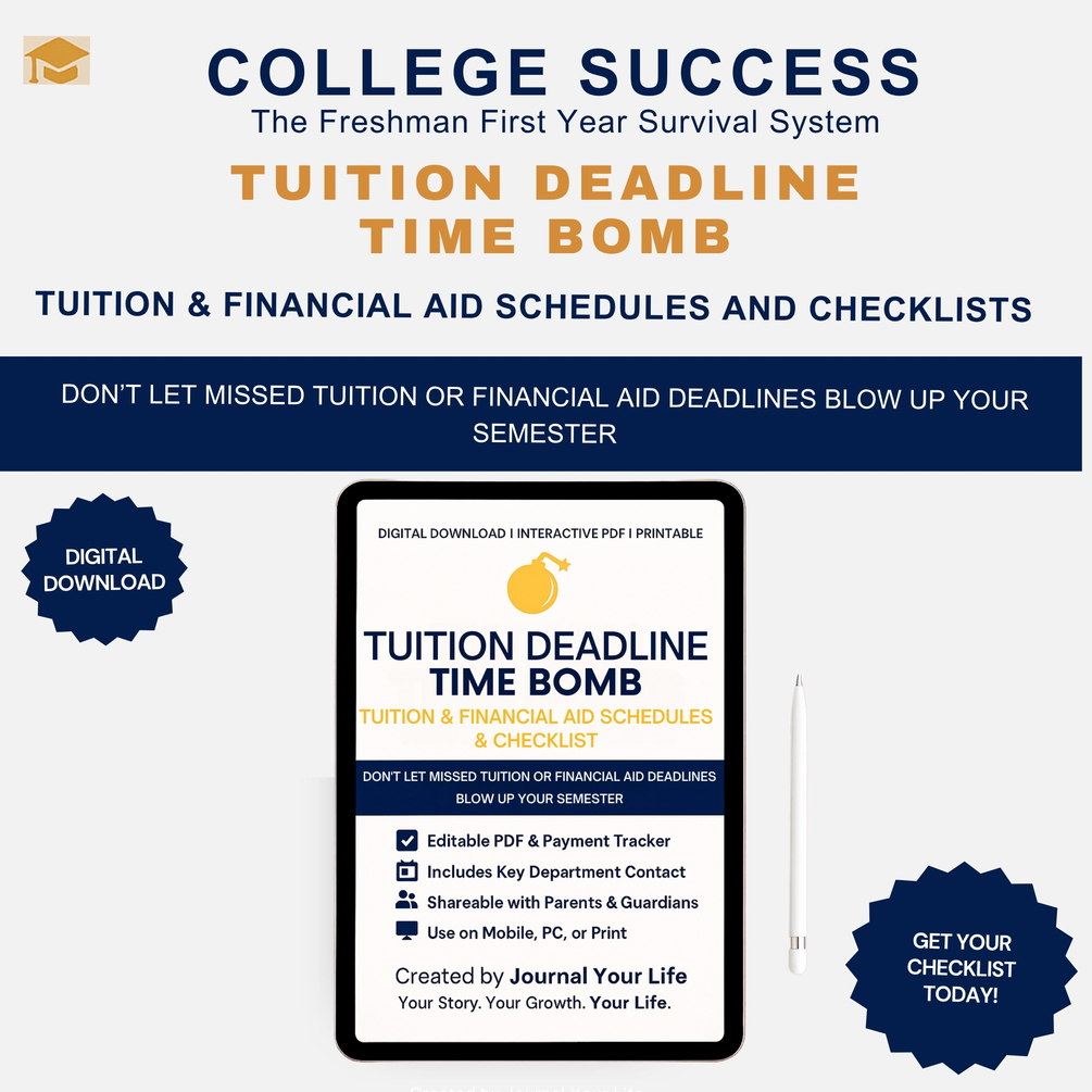 Freshman College Tuition | Financial Aid Payment Checklist & Schedule Editable PDF for Students ...