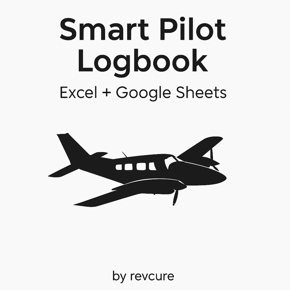 Smart Pilot Logbook Template – Excel + Google Sheets