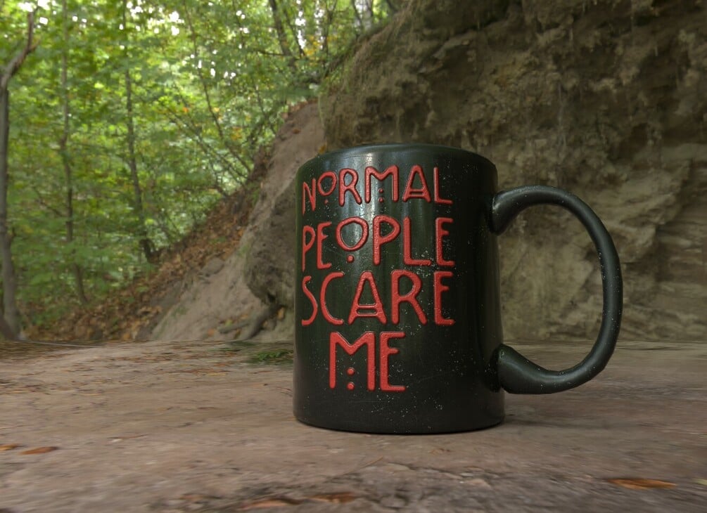 Mug "Normal People Scare Me" Multi-Texture