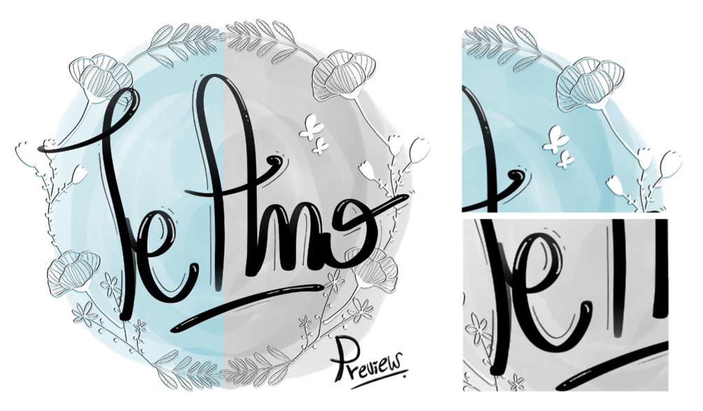 Lettering “Te Amo”