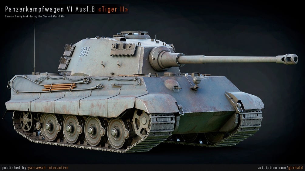 WW2 Tank - Tiger 2 - Advanced Tank Blueprint [UE4]