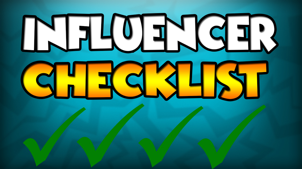 Influencer Checklist!