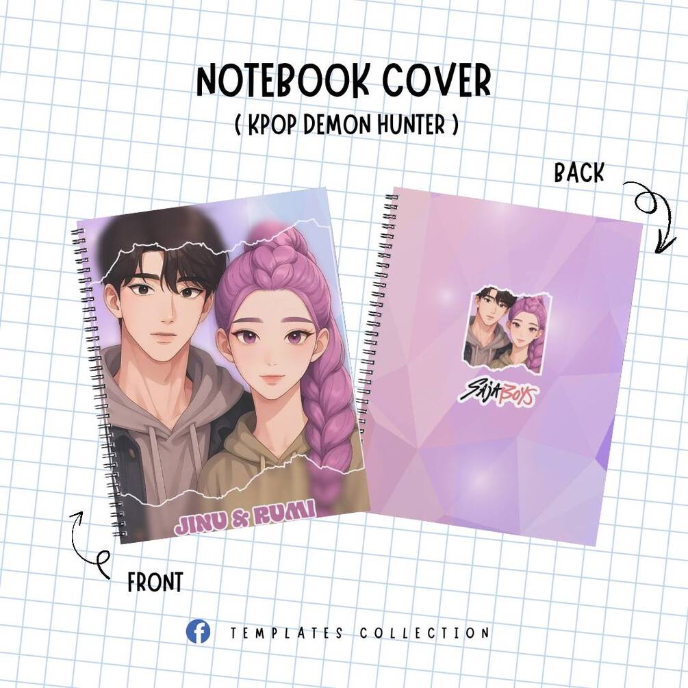 NOTEBOOK COVER FOR KPOP DEMON HUNTER