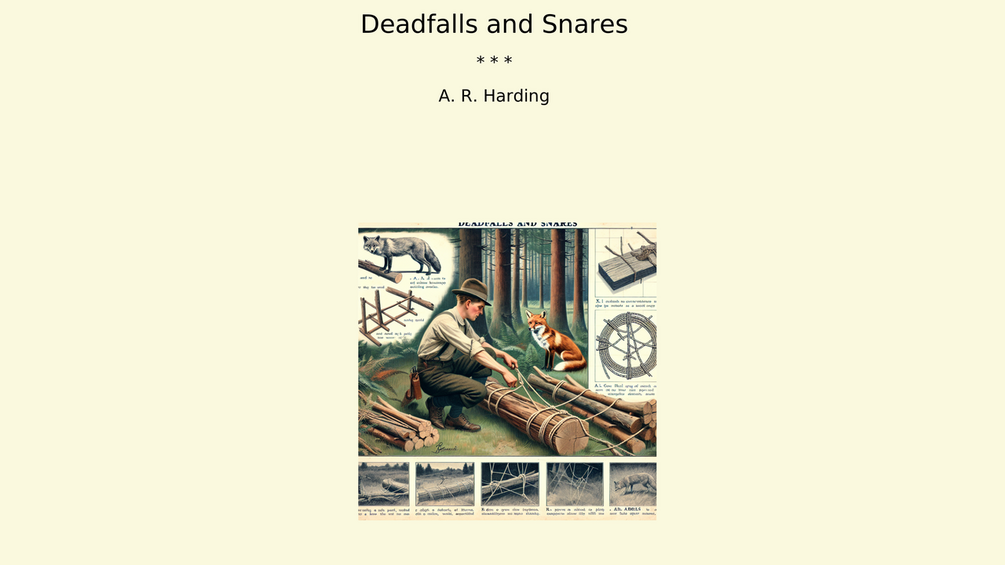 Deadfalls and Snares