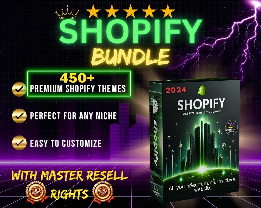 Shopify Bundle - 450+ Premium Shopify Themes for Every Niche Master Resale Rights Included ...
