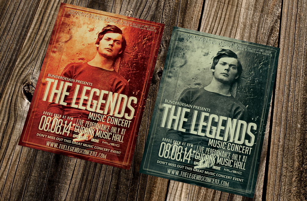 The Legend Concert Music Flyer