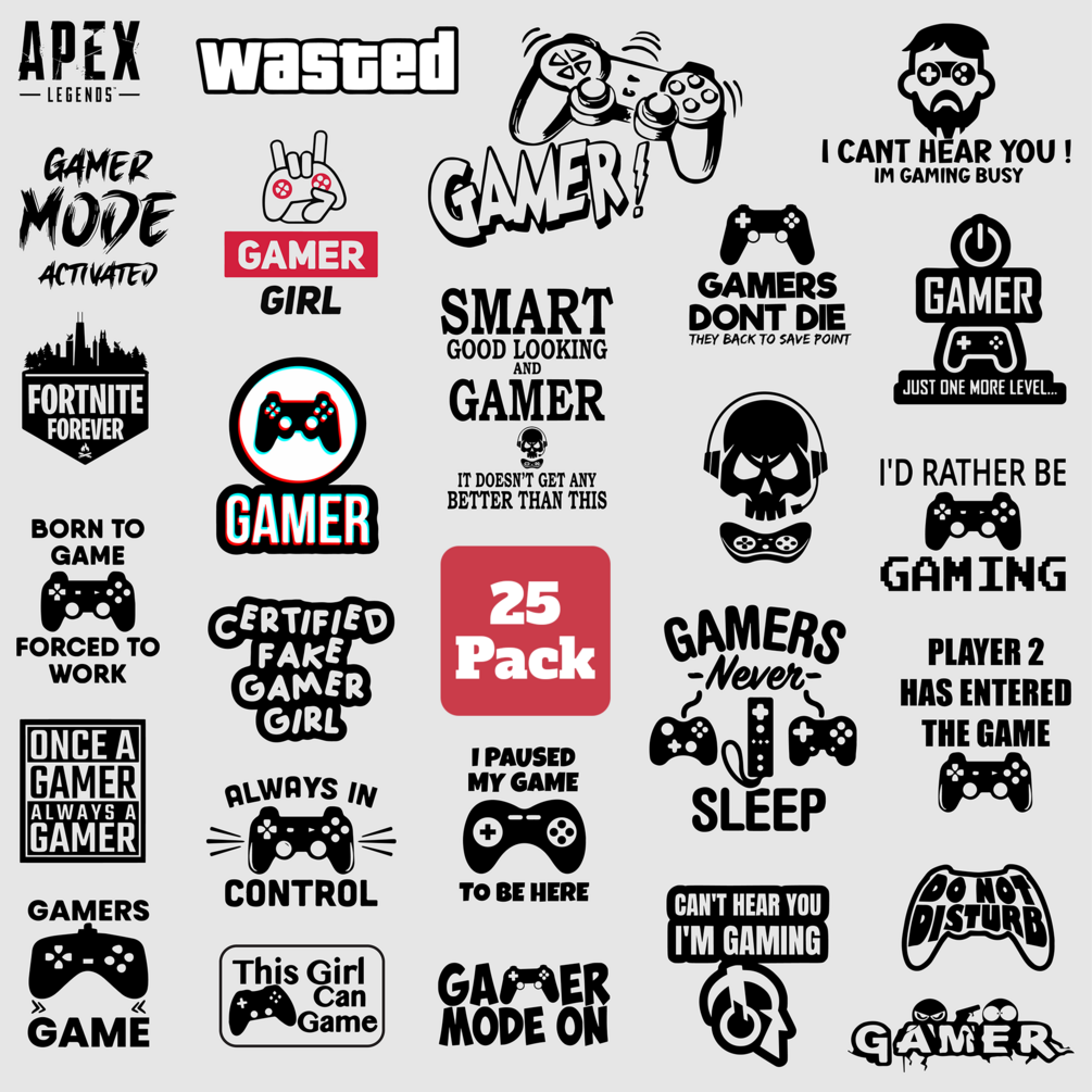 Gaming SVG Bundle, Gamer PNG Clip arts, Video Games Svg, Cut Files