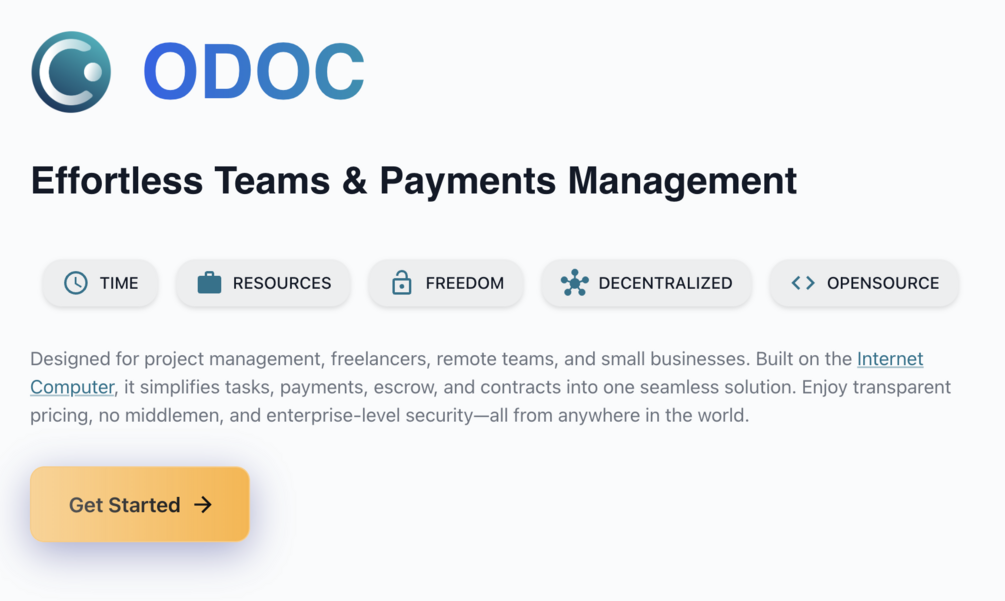 odoc smart contracts system for freelancers and project/product ...
