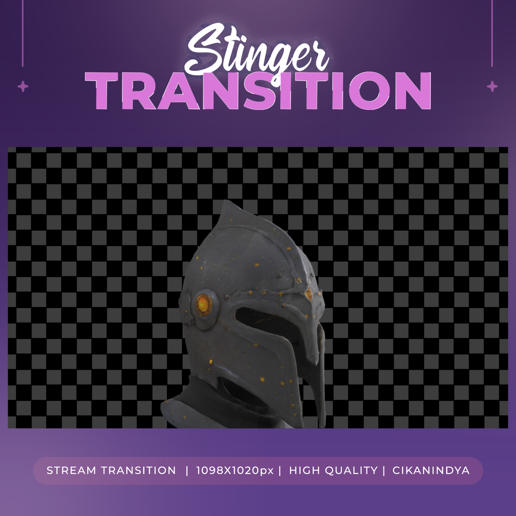 Animated Stinger Transition Dark Knight Helmet | Epic Medieval Overlay ...