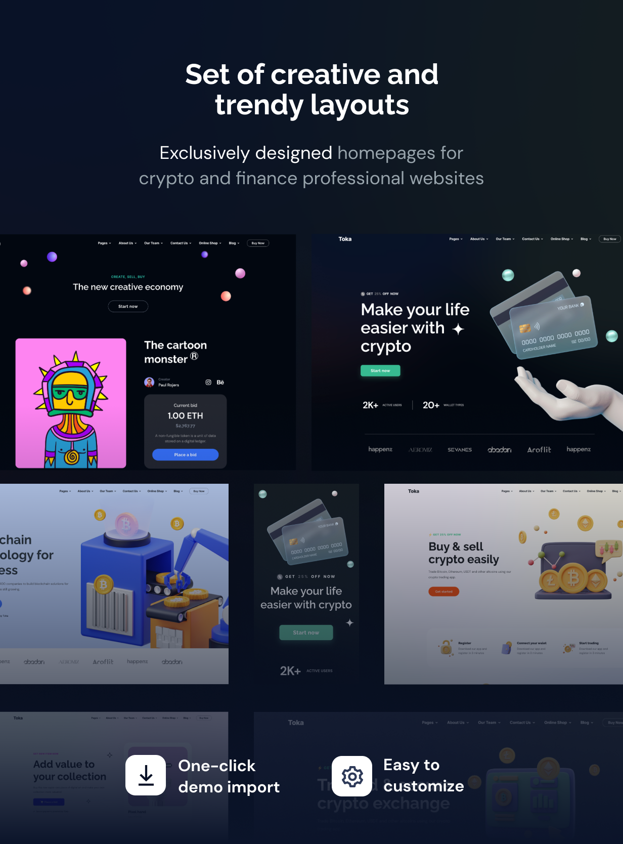 Toka - NFT & Crypto WordPress Theme