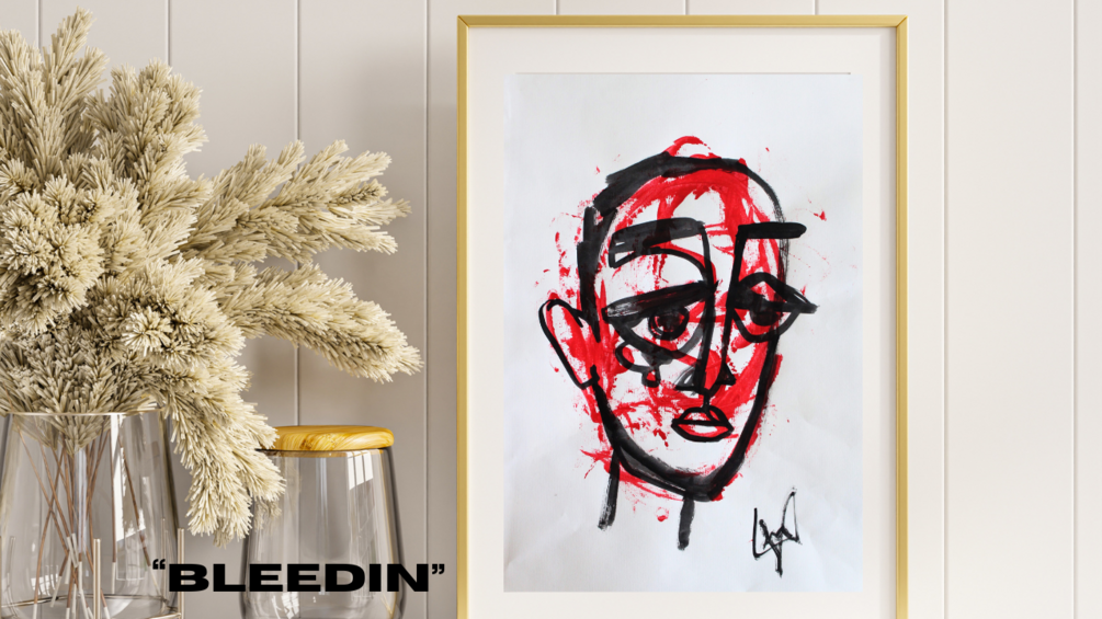 "Bleedin'"Original Art Painting