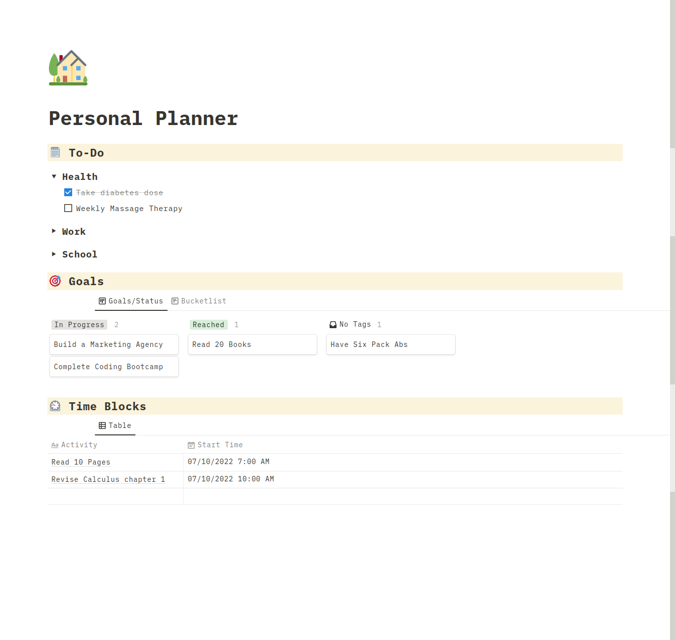First Product Launch: FREE NOTION PERSONAL PLANNER TEMPLATE - UpCoder