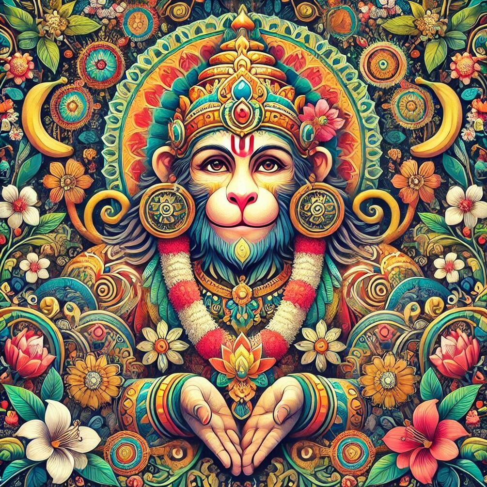 🙏🏽 Divine Strength: A Modern Portrait of Hanumanji 🌟