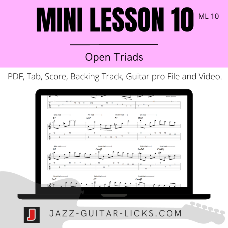NEW MINI LESSON - OPEN TRIADS - Jazz Guitar Licks.com