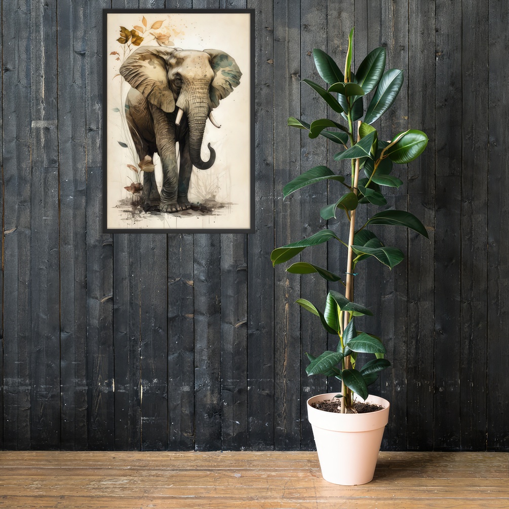 Inked Elephant (Matte Paper Poster)