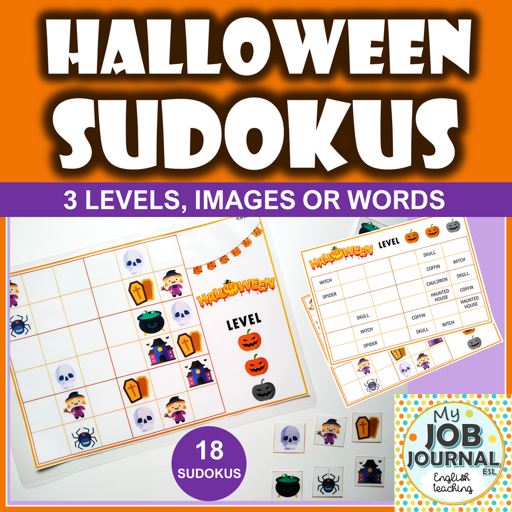 HALLOWEEN Sudoku Games (Images or Words)