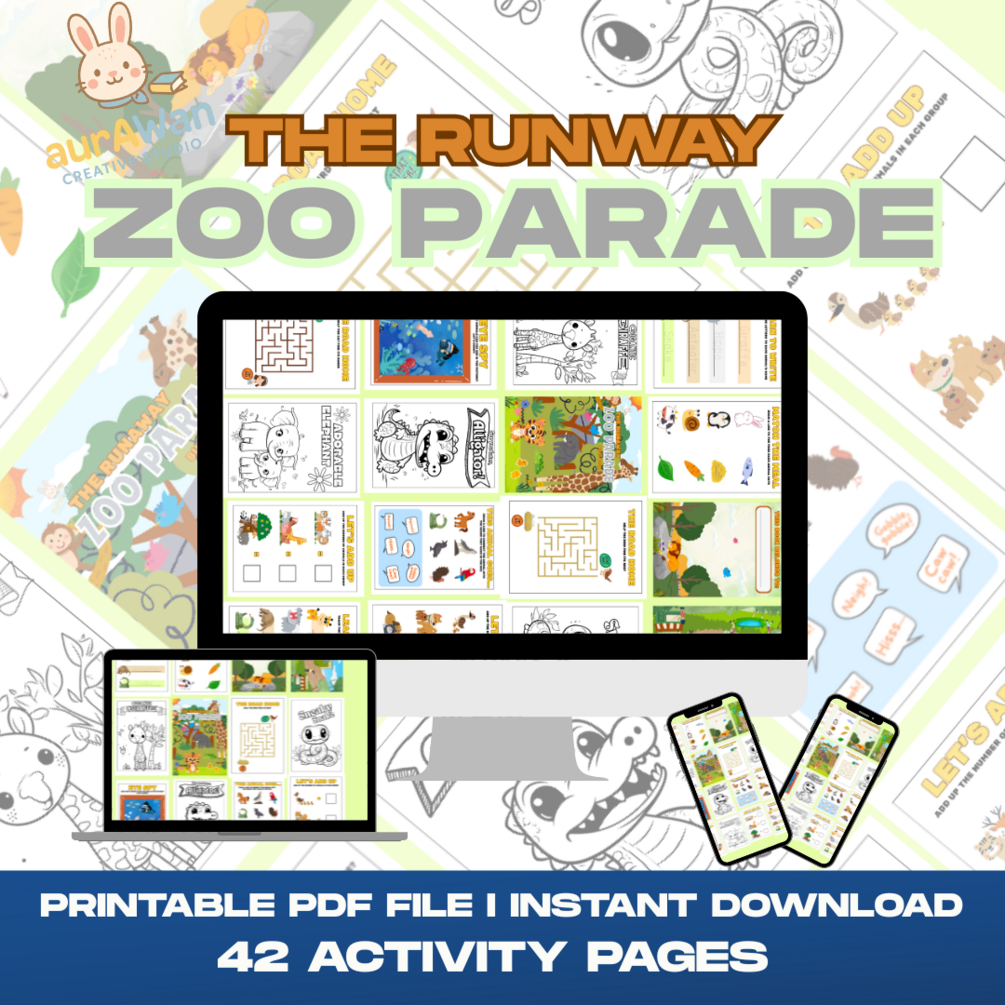 Digital Busy Book for Toddlers 3-5 | The Runaway Zoo Parade | Preschool ...