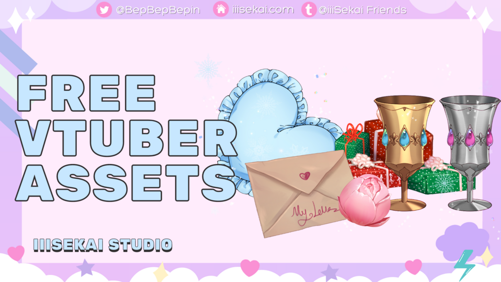 *FREE* Vtuber Assets - Winter Background Décor Bundle