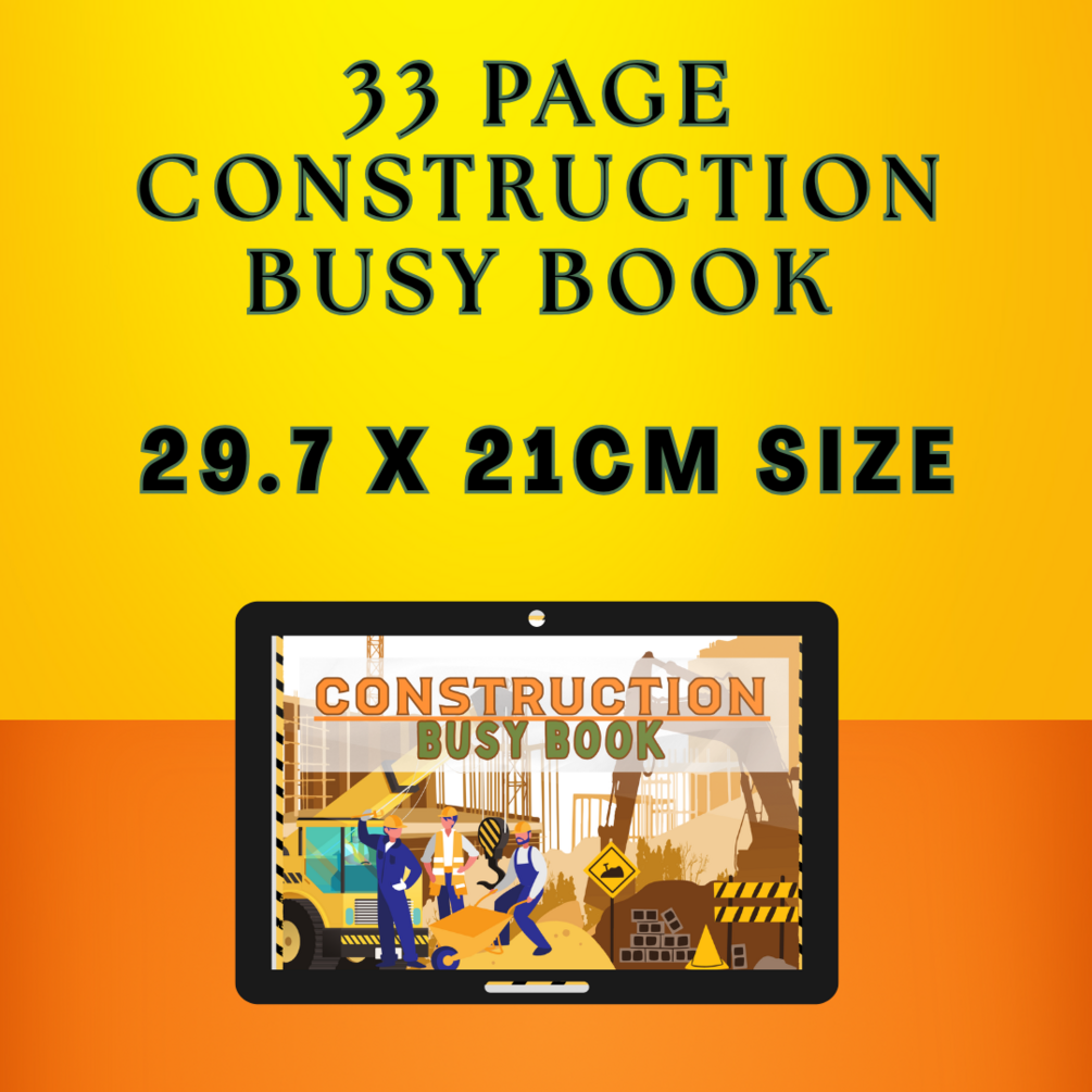 Construction Busy Book for Preschoolers and Toddlers