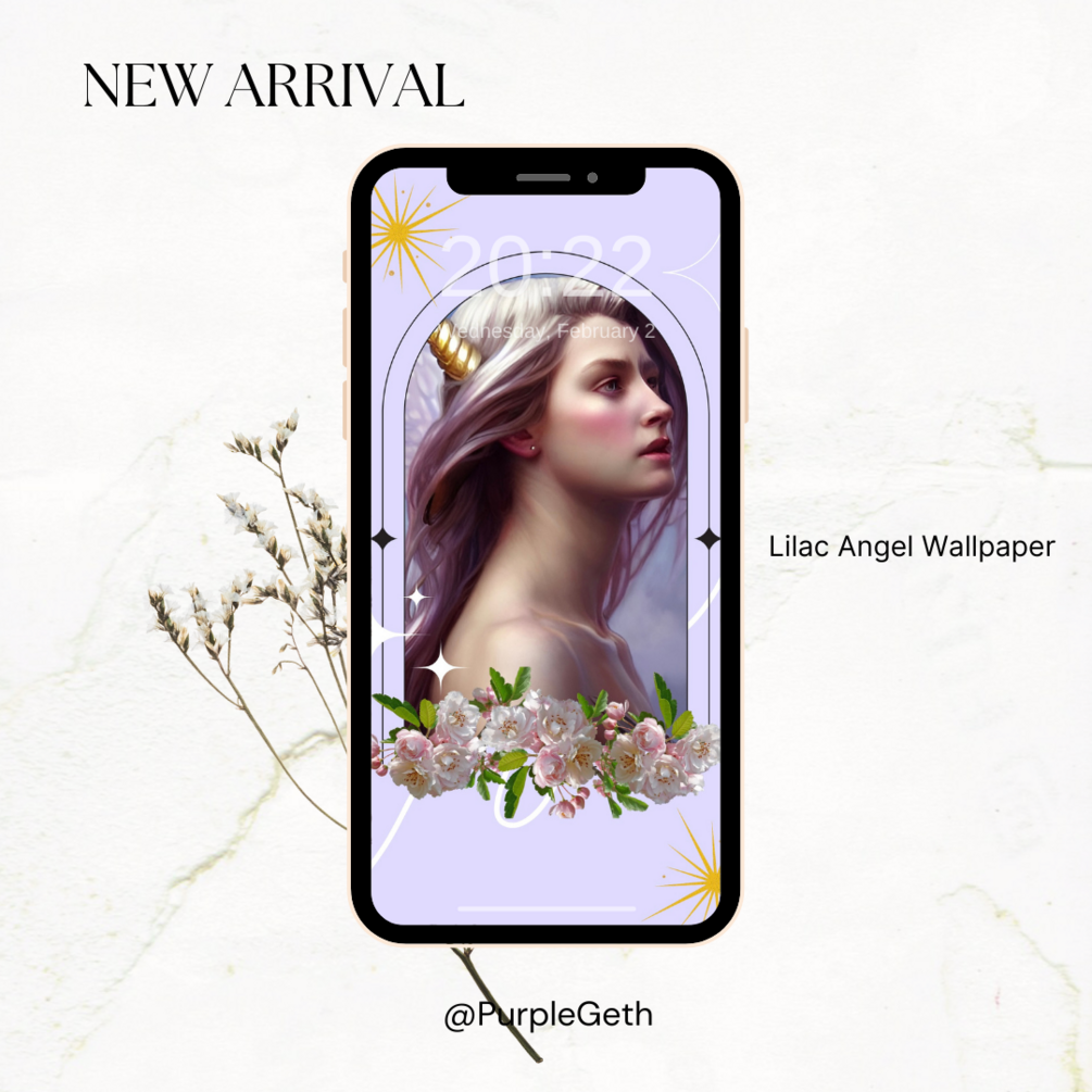 Lilac Angel Wallpaper
