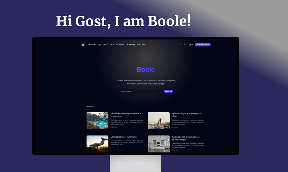 Boole - Multipurpose Clean Ghost Theme