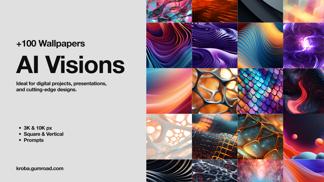 +100 Wallpapers - AI Visions - Kroba Store