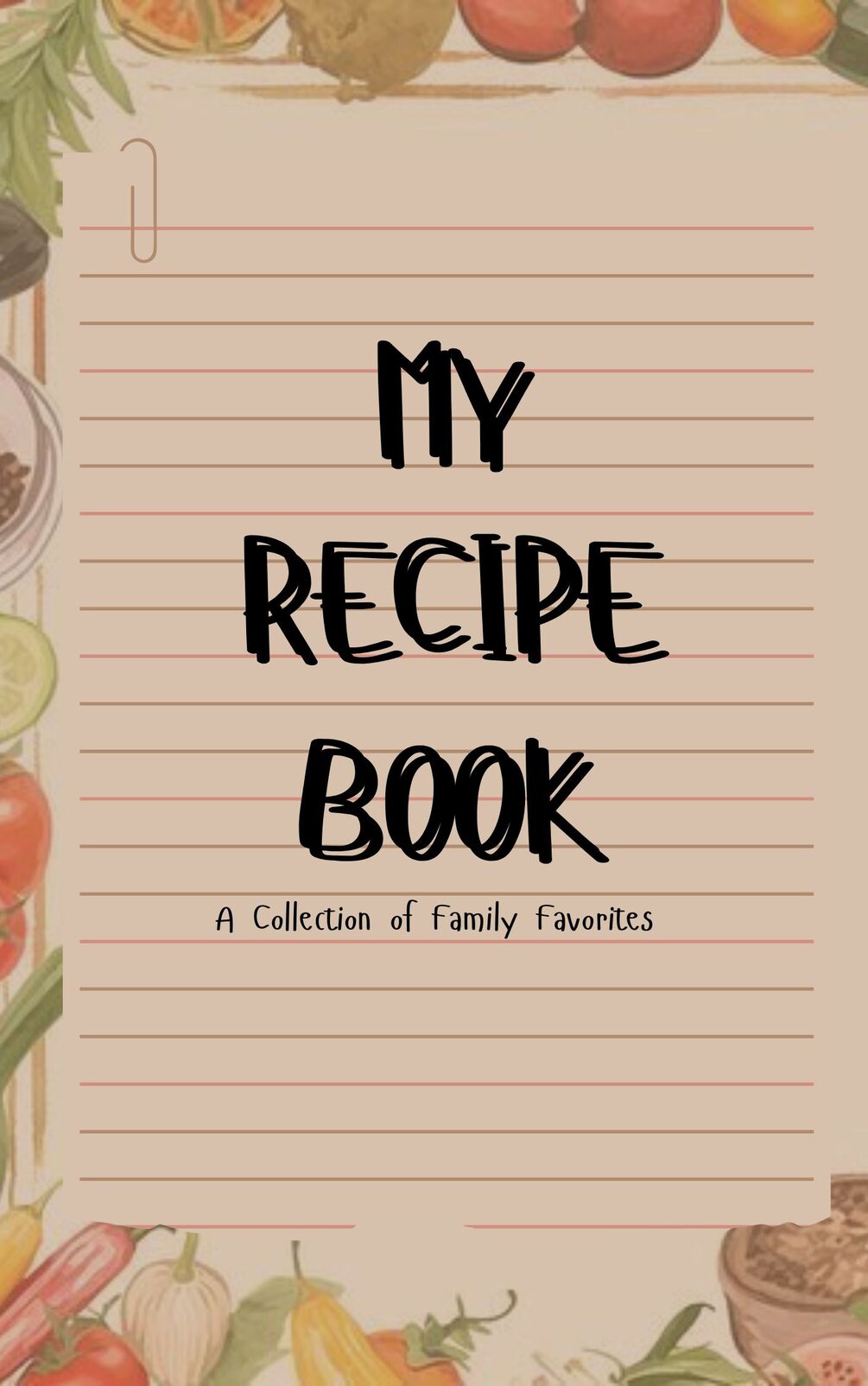 Brown Aesthetic Cook Book Template with Grocery List and Meal Plan