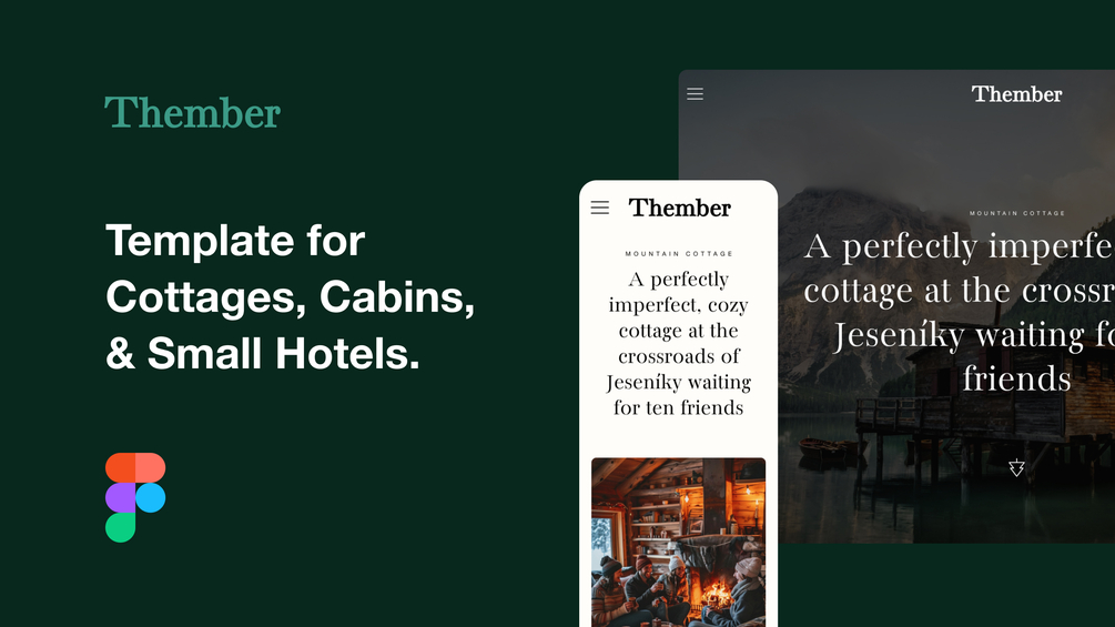 Thember - Figma Template for Cabins, Cottages and Small Hotels