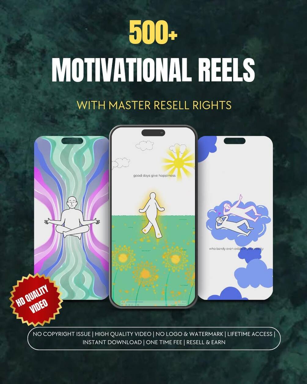 500+ Animated Motivational Reels Bundle