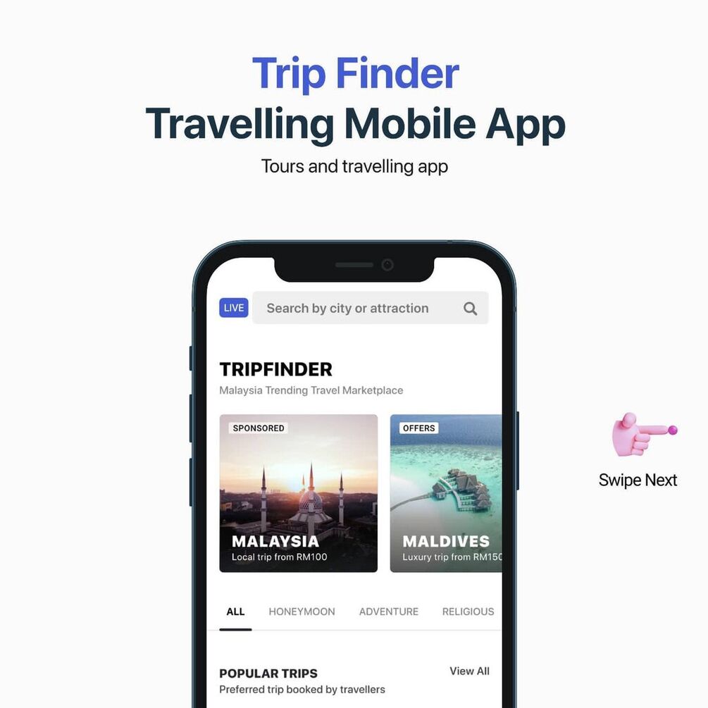 Trip Finder Travelling Mobile App