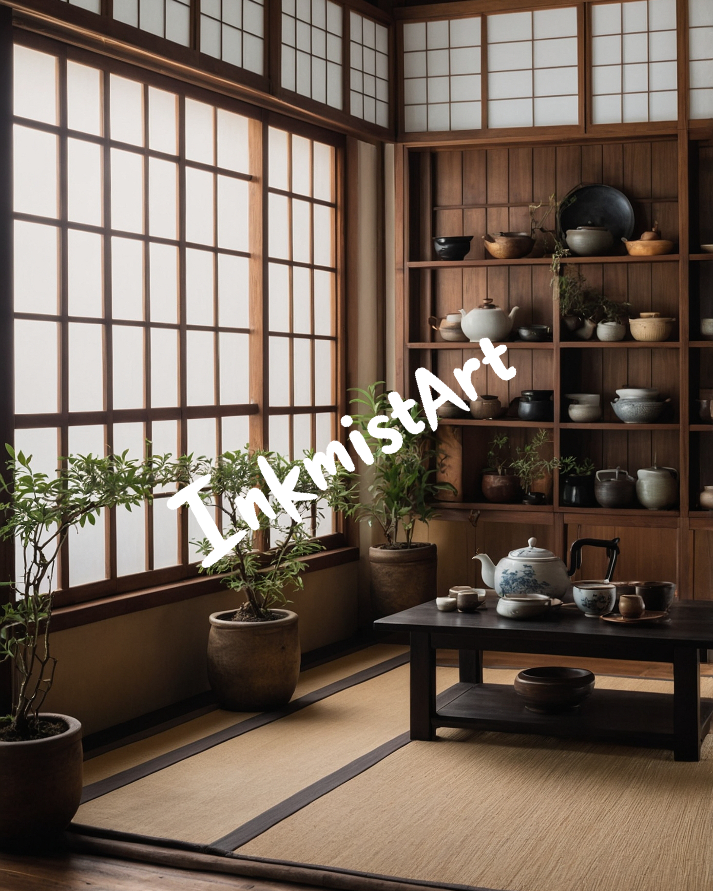 Minimalist Japanese Tea Room | Zen Room Poster Pack | 10 Printable AI ...