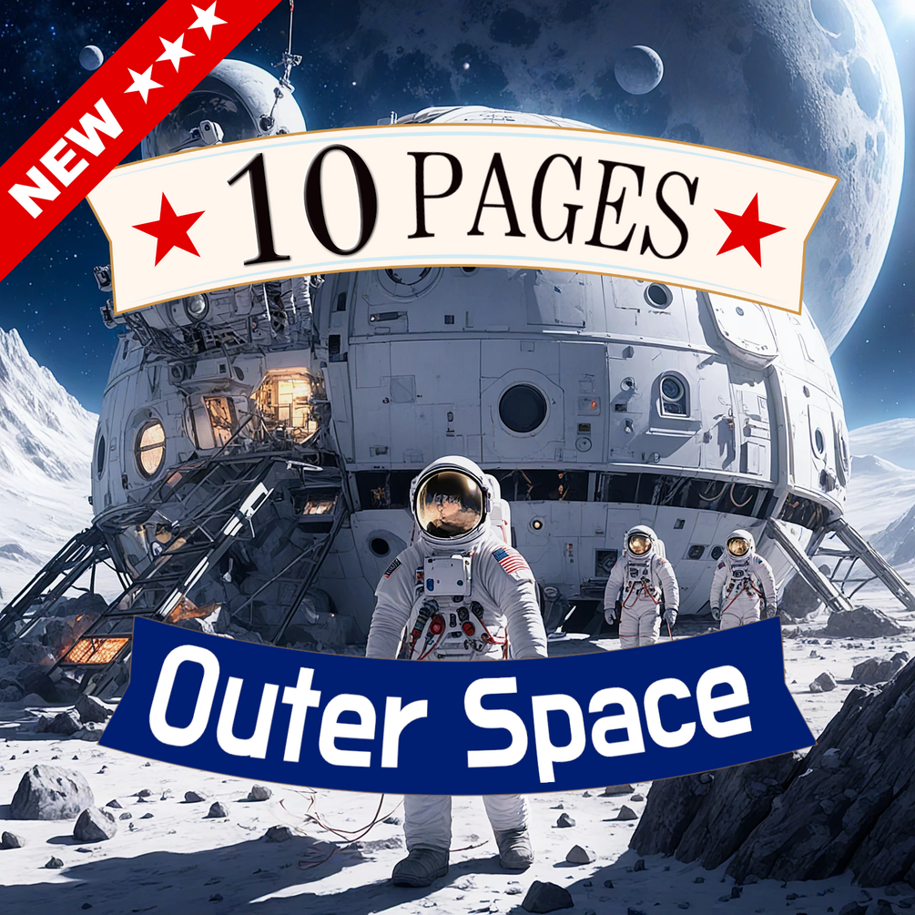 Outer Space - Kids' Coloring Book