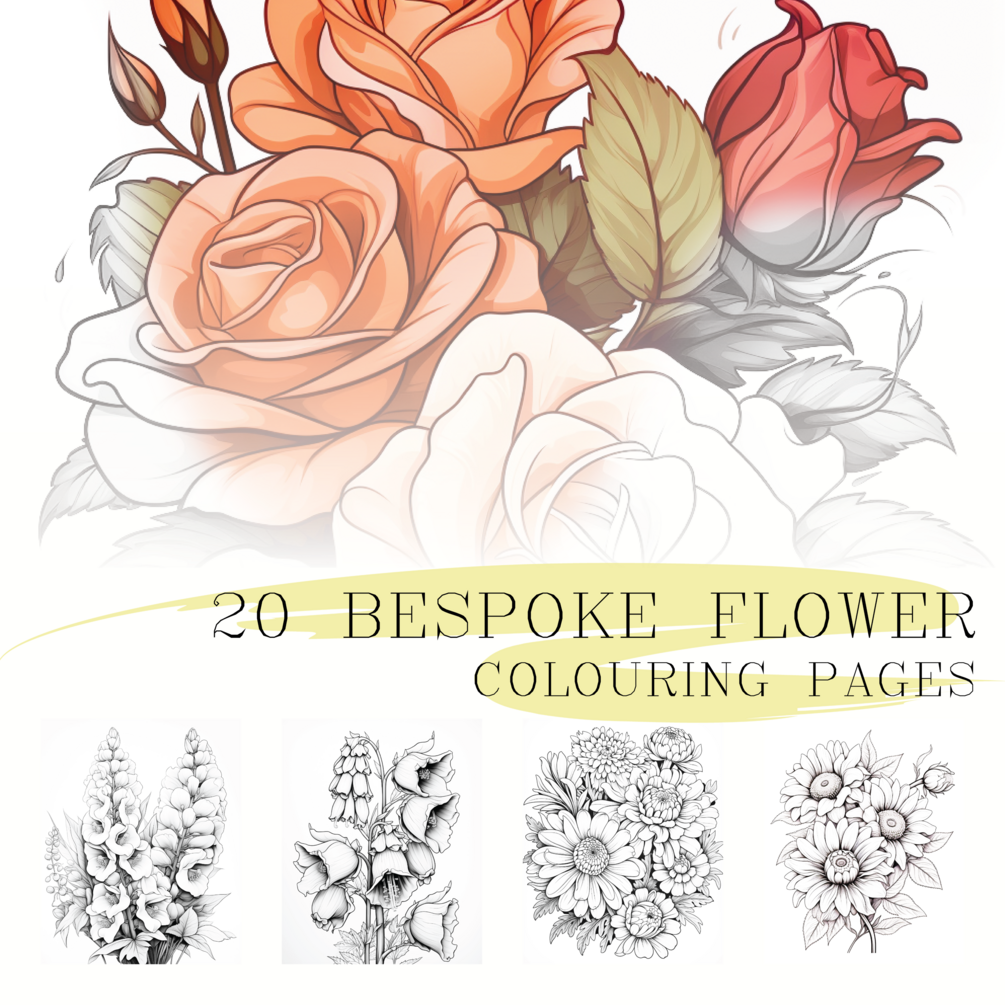 20 Flowers Downloadable Coloring Pages