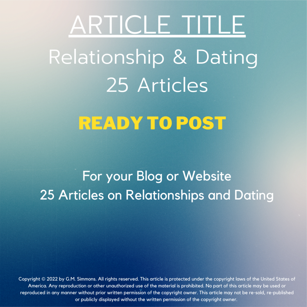 25 Articles | Relationship and Dating