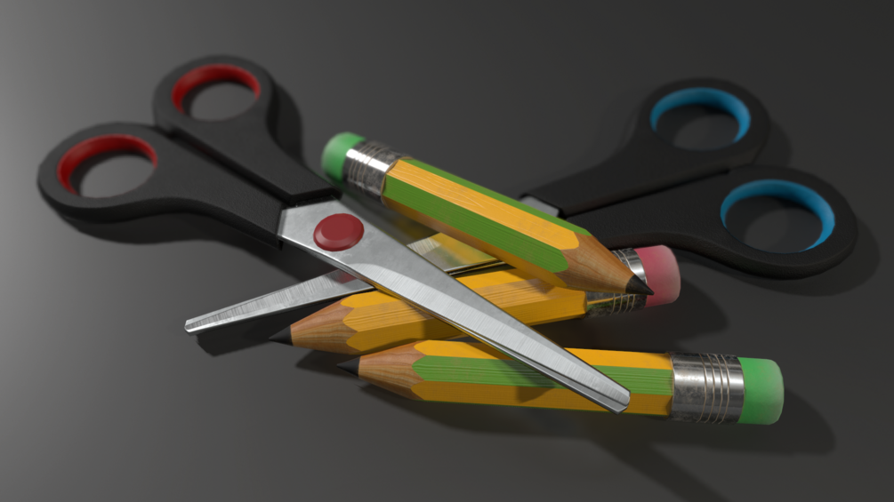 Scissor and Pencil game ready