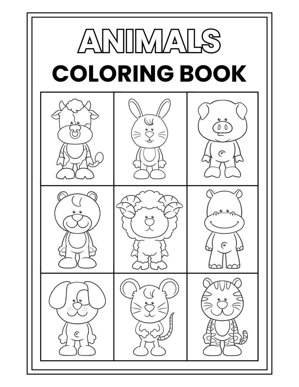 Kids Alphabet Animal Coloring book