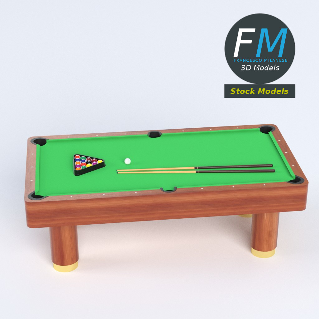 3D MODEL - Billiard pool table