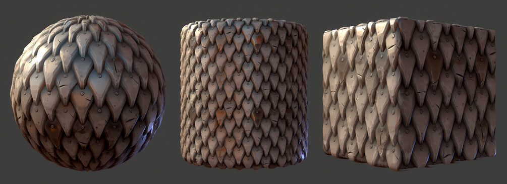 Stylized Metal Scale Plates - Substance 3D Designer