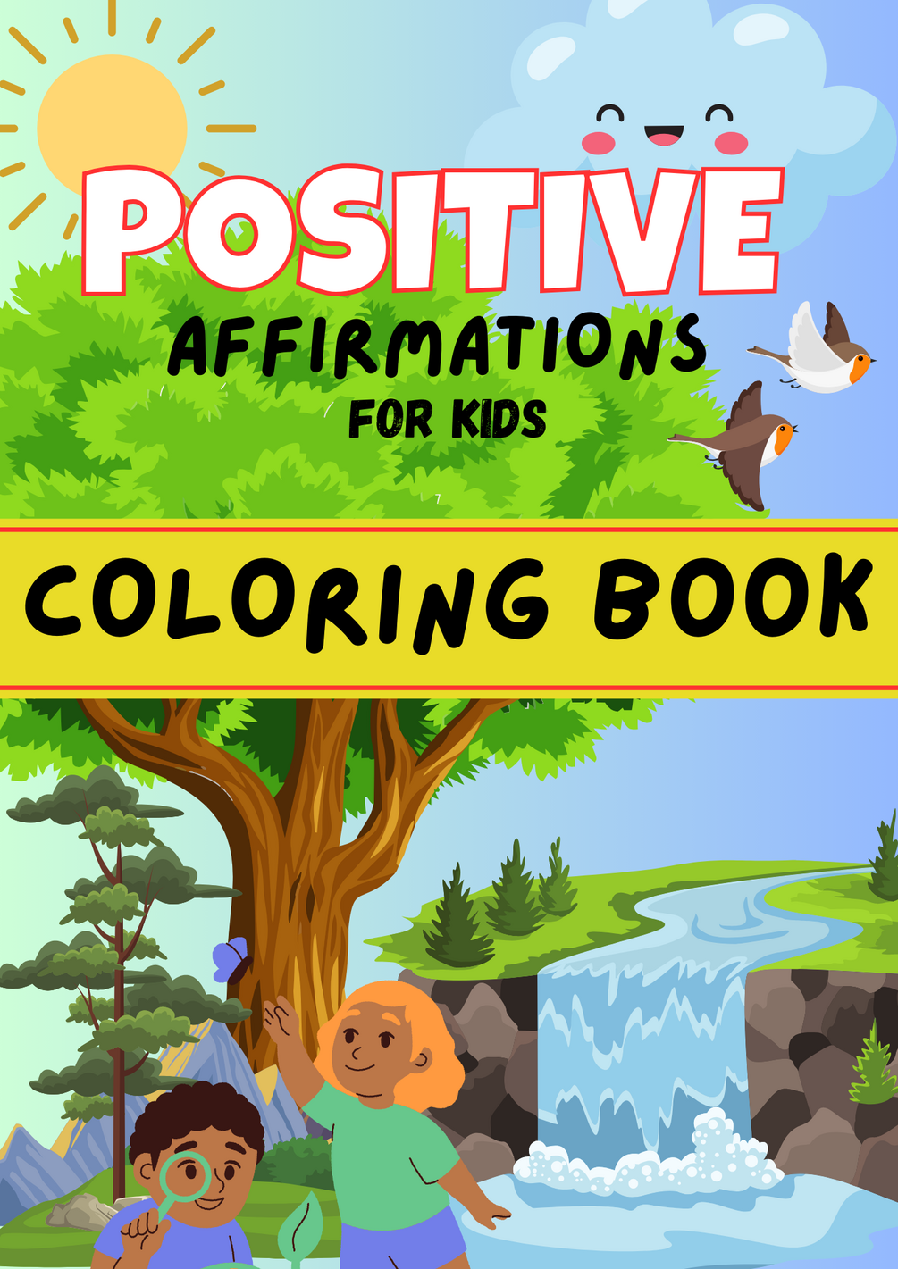 Positive Affirmation Coloring Book for kids