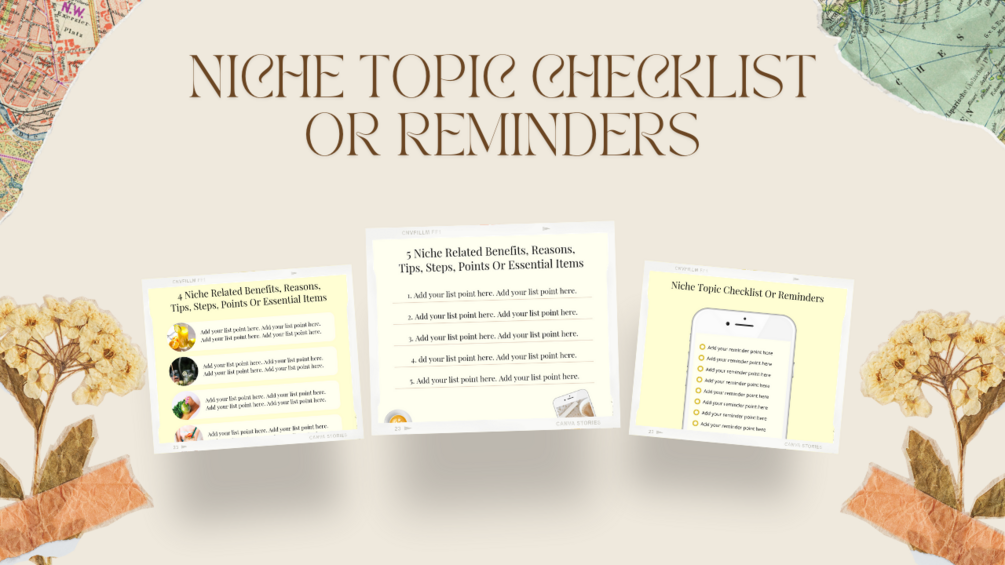 Niche Topic Checklist Or Reminders, canva template