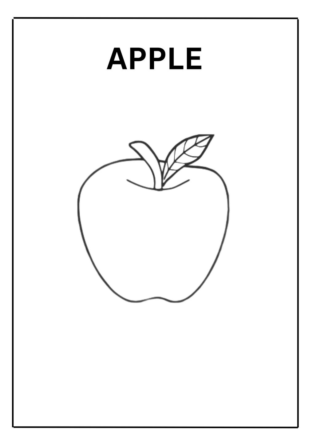 APPLE COLOURING SHEET